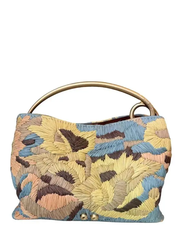 Cult Gaia Lalli Sunflower Top Handle Tote Bag - Neutrals