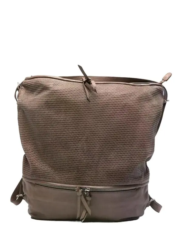REPTILE´S HOUSE Textured Leather Backpack - Neutrals