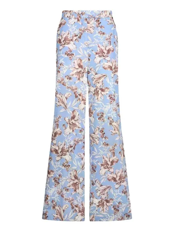 Liu Jo Floral-pattern Trousers - Blue
