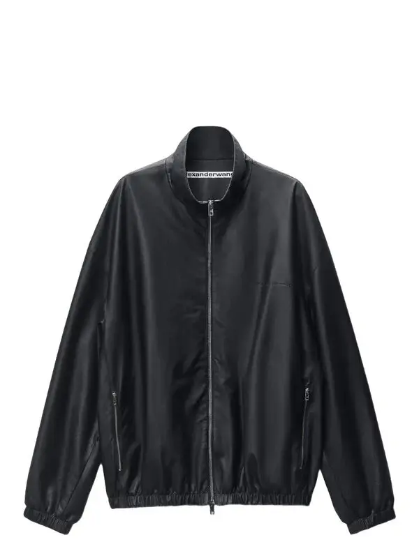 Alexander Wang Zip-up Leather Bomber Jacket - Black