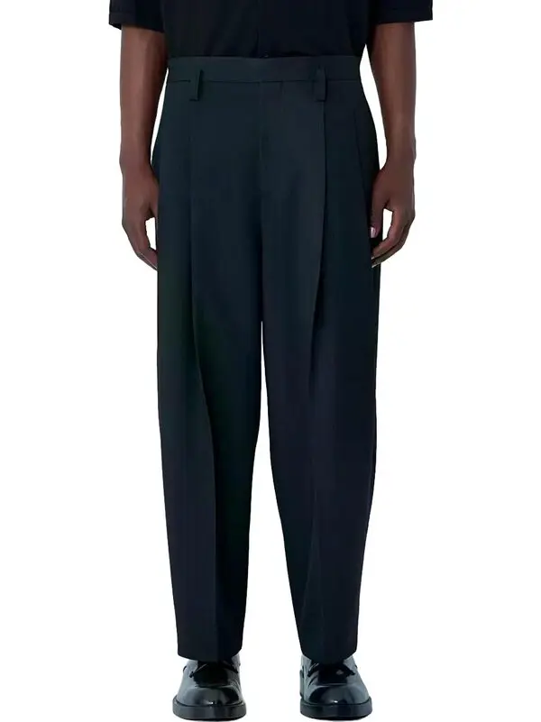 JIL SANDER Pleated Trousers - Black