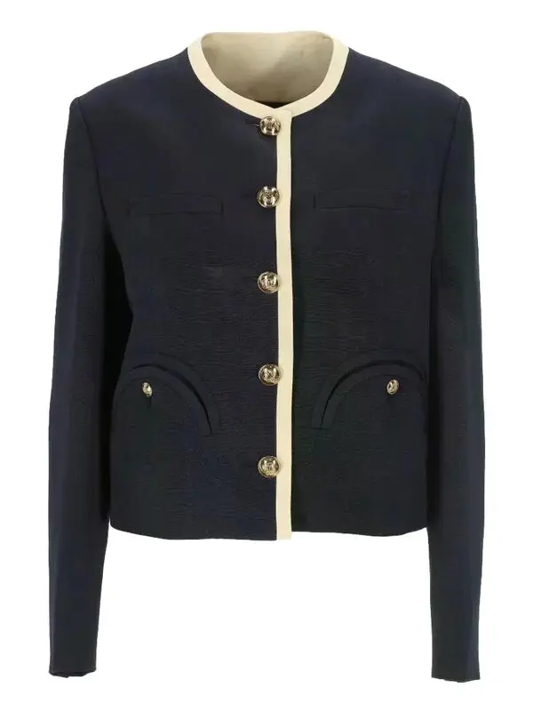 BLAZÉ MILANO Buttoned Trim Jacket - Blue