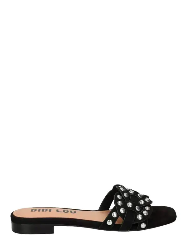 BIBI LOU Studded Braided Sandals - Black