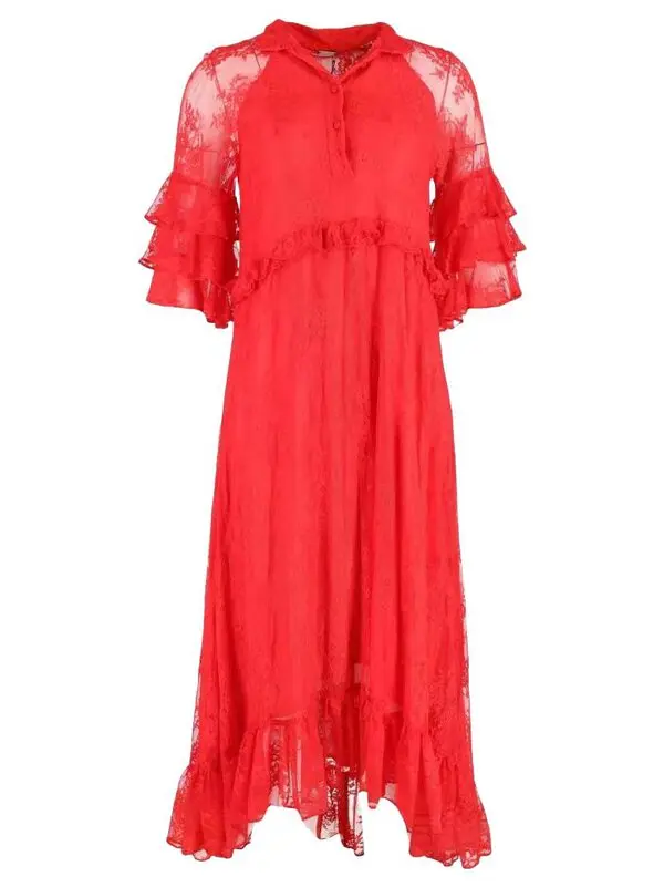 Dodo Bar Or Rossano Ruffled Dress - Red