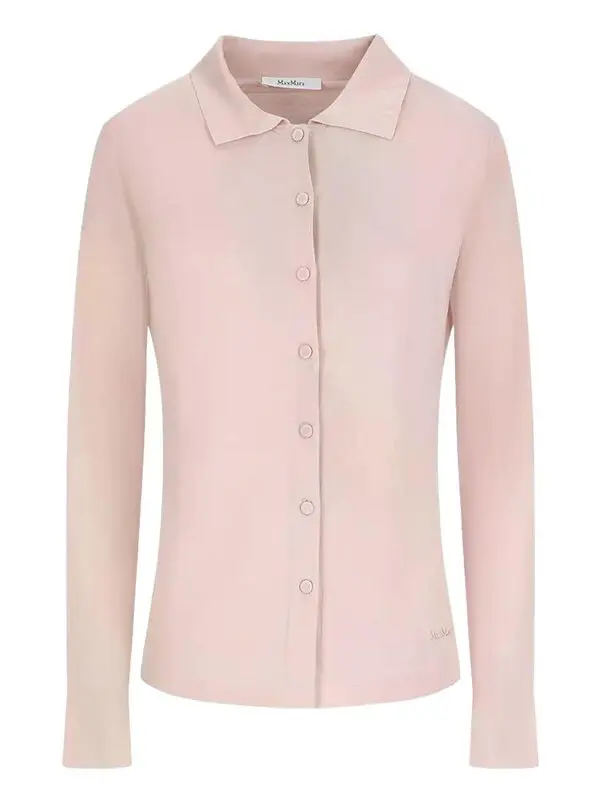 Max Mara Buttoned Collared Cardigan - Pink