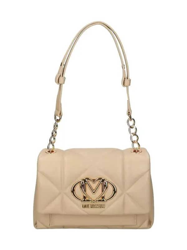Moschino Quilted Cross Body Bag - Neutrals