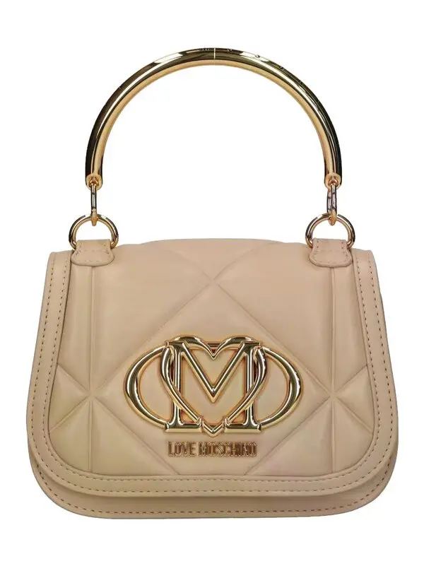 Moschino Quilted Logo Tote - Neutrals