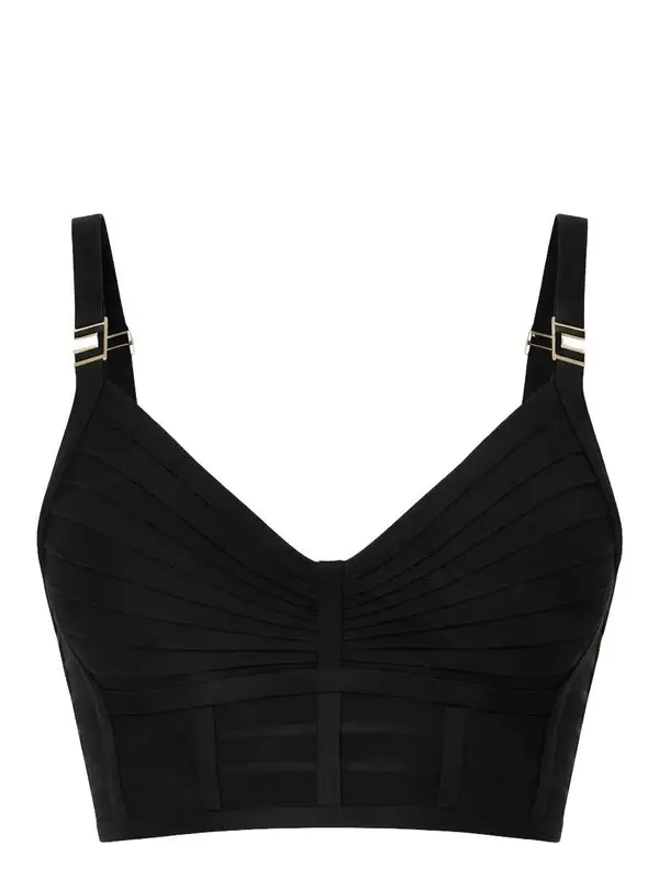 Elisabetta Franchi Zipped Top - Black