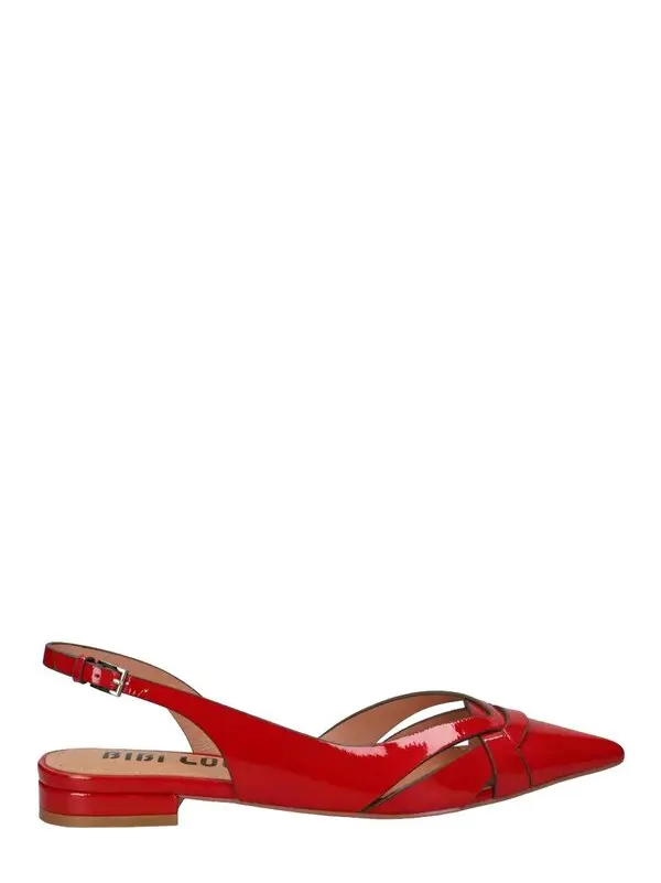 BIBI LOU Nolia Woven-strap Leather Pumps - Red
