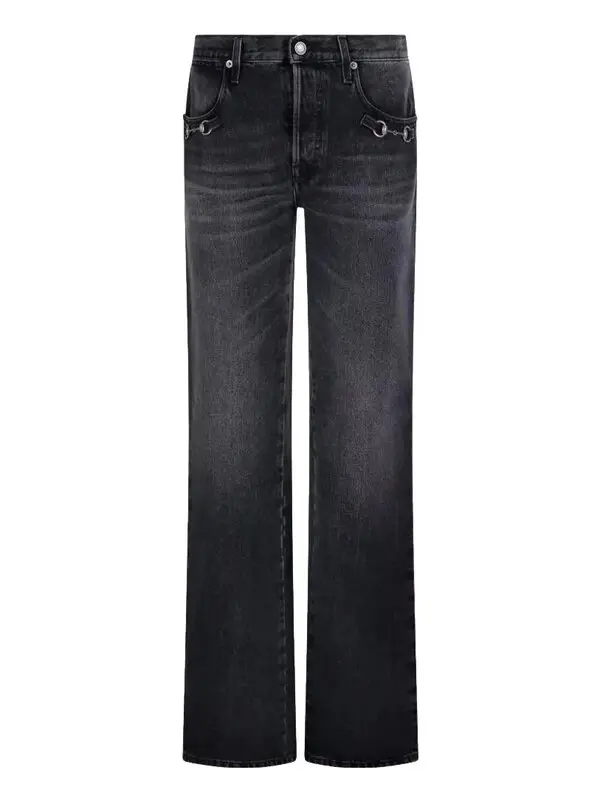 Gucci Horsebit Detail Jeans - Grey