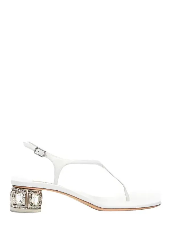 Casadei Belle Epoque Embellished Sandals - White