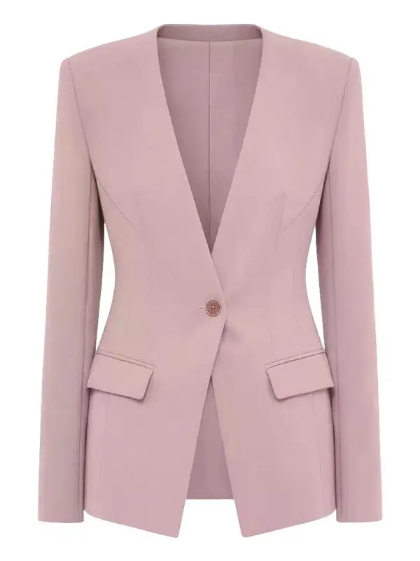 Patrizia Pepe Tailored V-neck Blazer - Pink