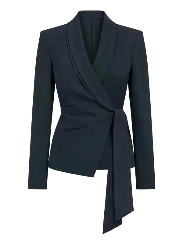 Patrizia Pepe Tie-belt Blazer - Black