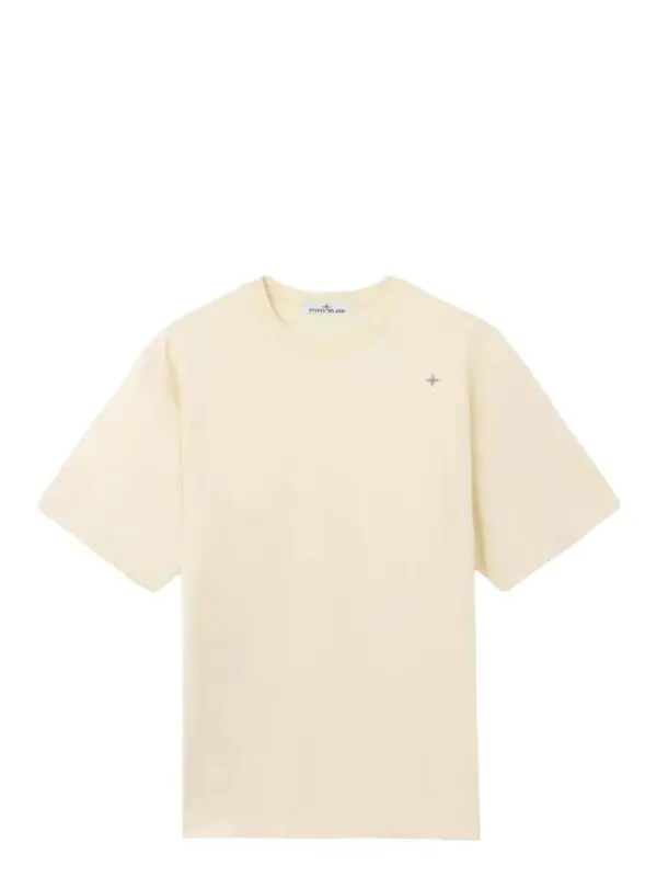 Stone Island Crew-neck Logo T-shirt - Neutrals