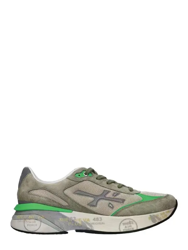 Premiata Moerun 8076 Logo-appliqué Sneakers - Green