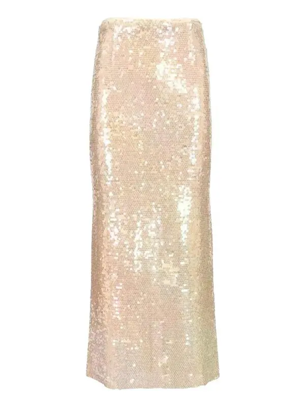 FORTE_FORTE Pencil Skirt With Sequins - Neutrals