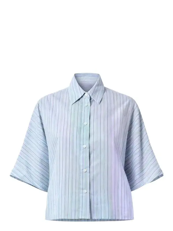 AGOLDE Merrin Striped Shirt - Blue