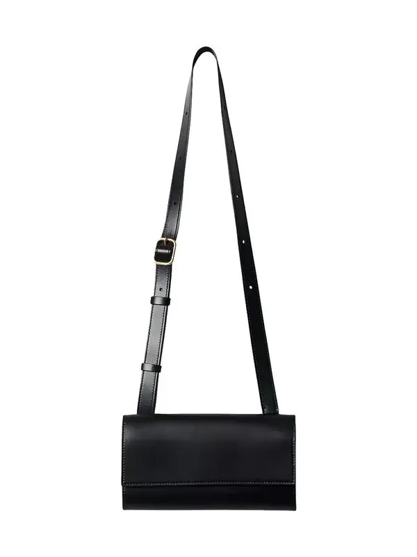 THE ROW Buckle-strap Cross Body Bag - Black