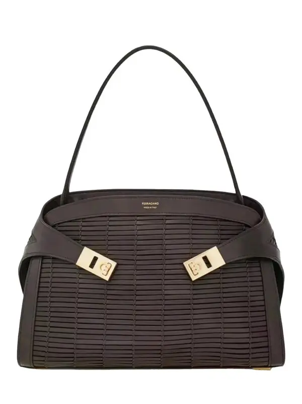 FERRAGAMO Hug Soft Medium Shoulder Bag - Brown