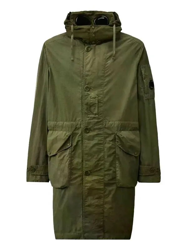 C.P. COMPANY Goggle-detail Hooded Parka - Green