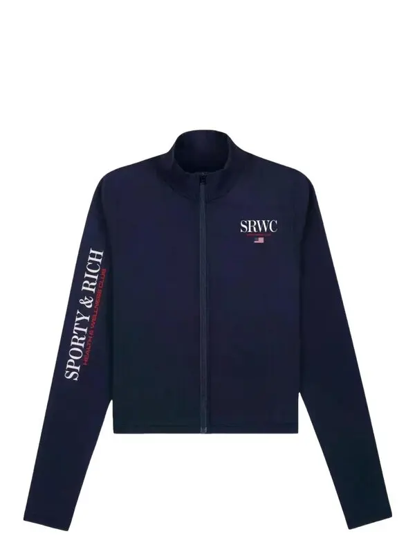 SPORTY & RICH Zip-up Track Jacket - Blue