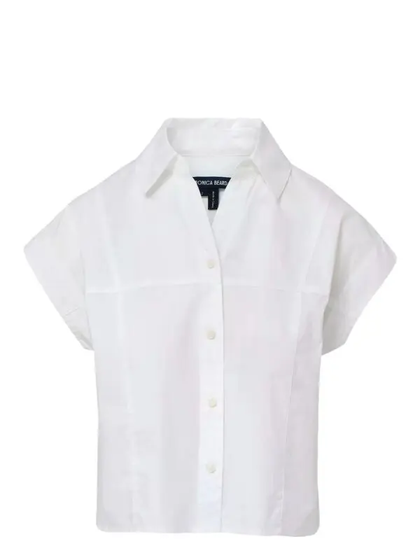 Veronica Beard Nestor Buttoned Top Shirt - White