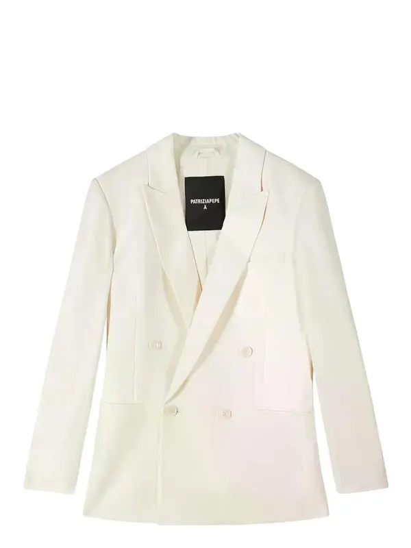 Patrizia Pepe Double-breasted Blazer - White