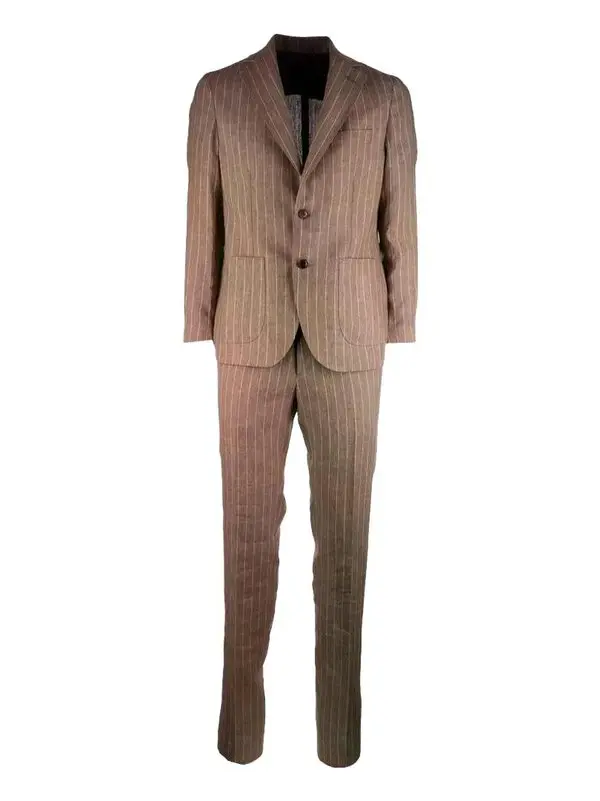 COLAMARINO Striped Buttoned Suit - Red