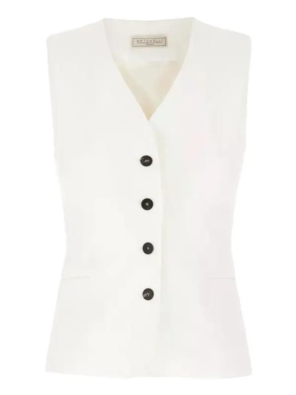 Antonelli Firenze Buttoned Vest - White