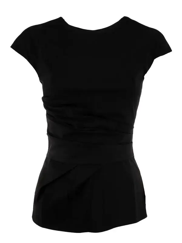 Chiara Boni La Petite Robe Draped T-shirt - Black