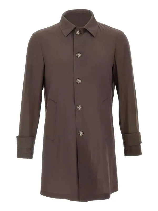 BARBA NAPOLI Bristol Single-breasted Coat - Brown