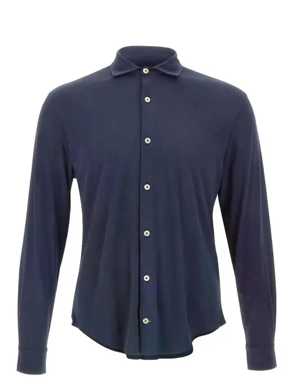 Eleventy Long-sleeved Shirt - Blue