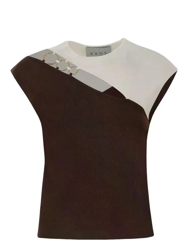 KAOS Cut-out Top - Brown