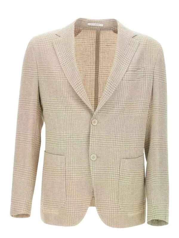 Eleventy Patterned Single-breasted Blazer - Neutrals