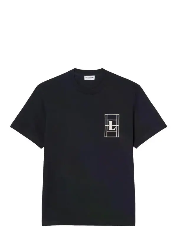 Lacoste Embroidered-logo T-shirt - Black
