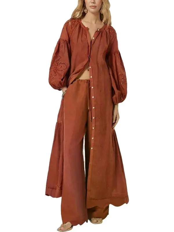 SCARLETT POPPIES Sunshine Babe Maxi Dress - Brown