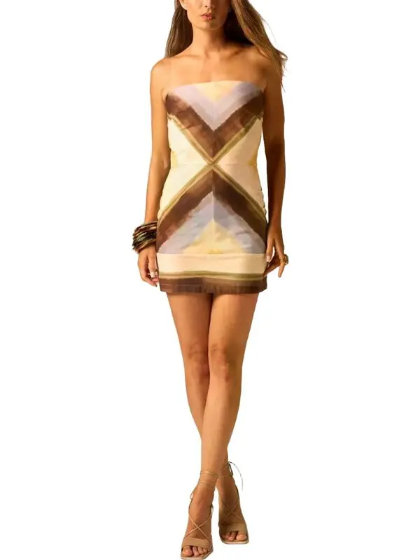 JBQ Strapless Mini Dress - Neutrals