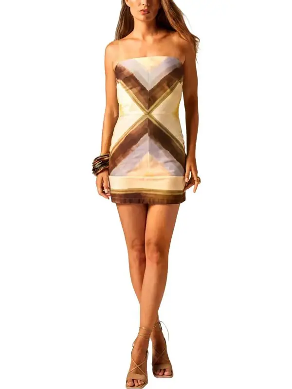 JBQ Strapless Mini Dress - Neutrals