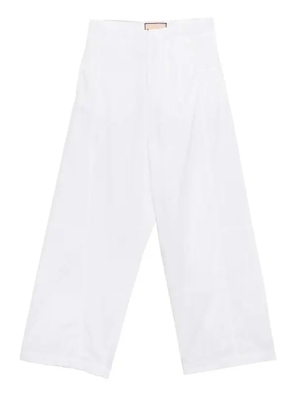 Plan C Poplin Trousers - White
