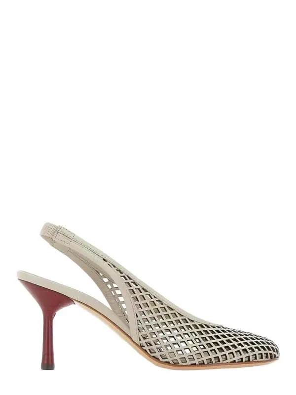HALMANERA Adel Laser-cut Slingback Pumps - Neutrals