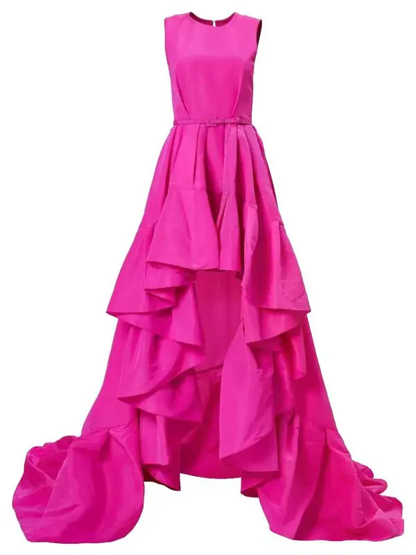 Carolina Herrera Ruffle-hem High-low Gown - Pink