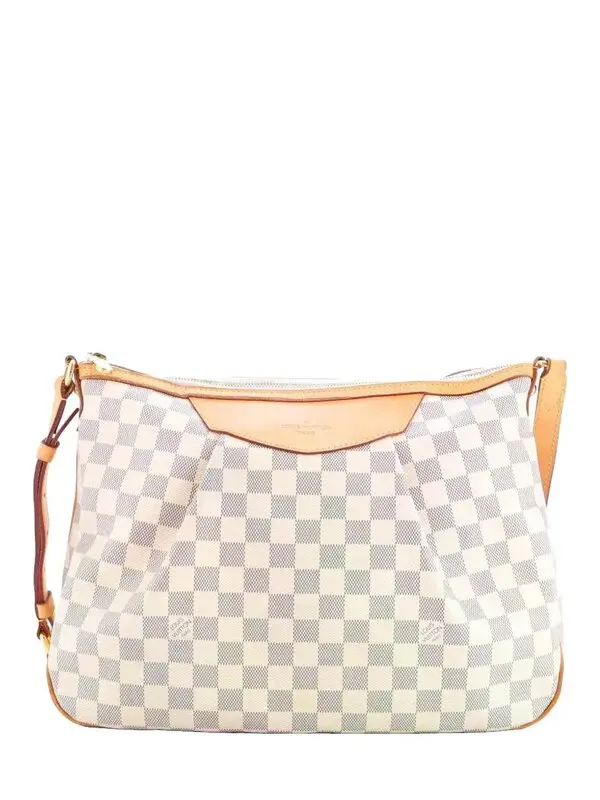 LOUIS VUITTON Siracusa Mm Damier Shoulder Bag - White