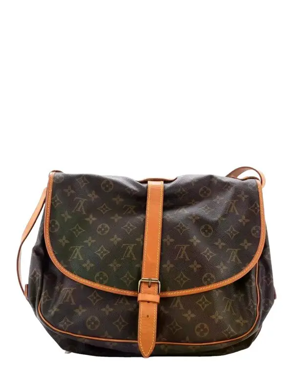 LOUIS VUITTON Saumur Handbag Monogram Canvas 35 - Brown