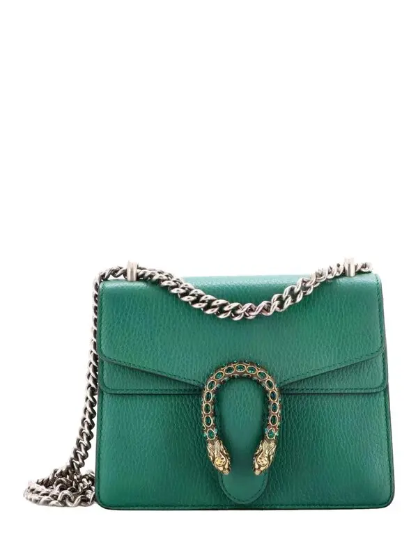 Gucci Dionysus Leather Mini Crossbody Bag - Green