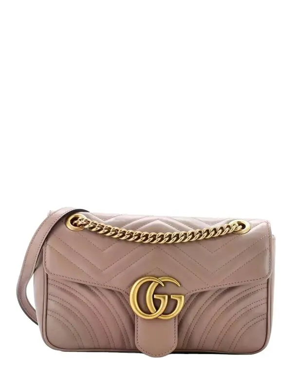 Gucci Gg Marmont Small Crossbody Flap Bag - Neutrals
