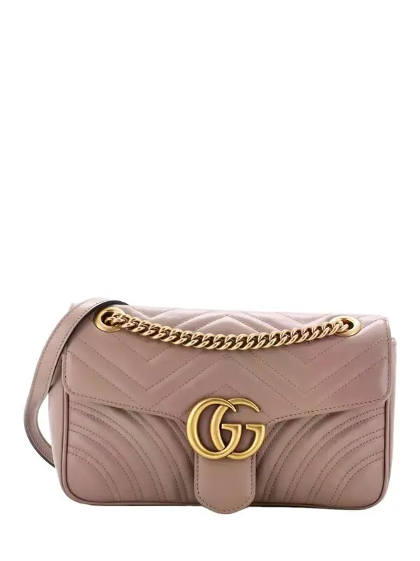 Gucci Gg Marmont Small Crossbody Flap Bag - Neutrals