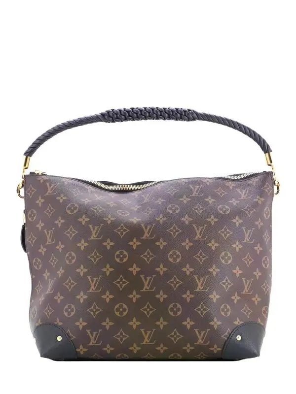 LOUIS VUITTON Triangle Softy Hobo Bag Reverse Monogram Canvas - Brown