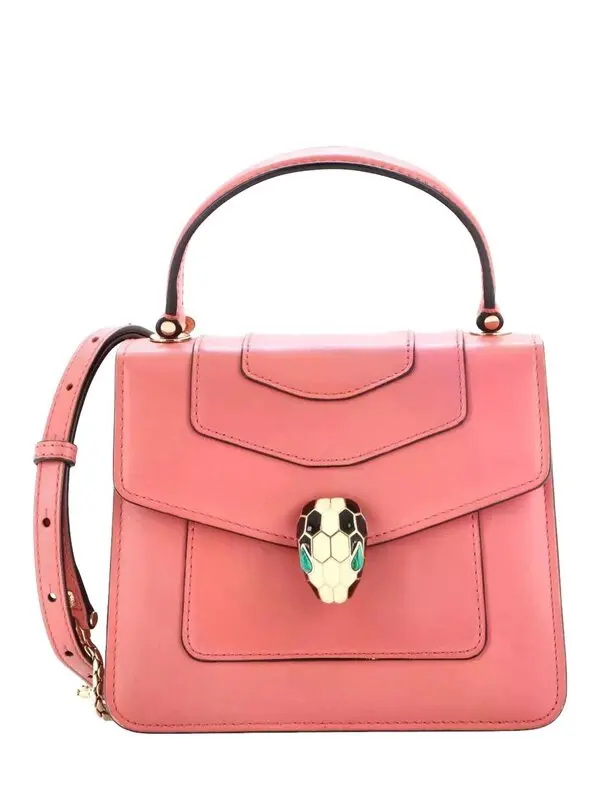 BVLGARI Serpenti Forever Top Handle Satchel - Pink