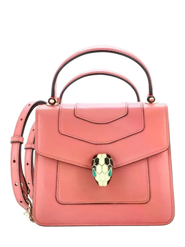 BVLGARI Serpenti Forever Top Handle Satchel - Pink