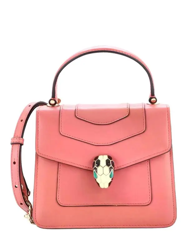 BVLGARI Serpenti Forever Top Handle Satchel - Pink